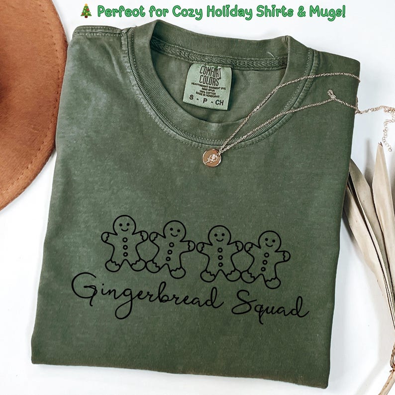 Gingerbread Squad Svg, Gingerbread Man Png, Gingerbread Shirt Png ...