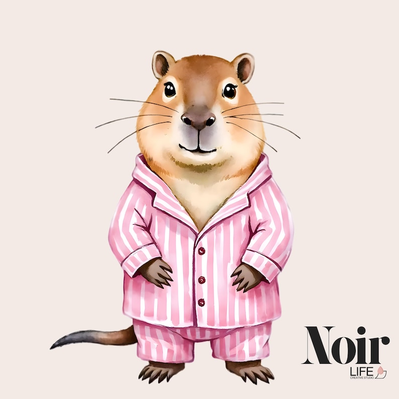 Capybara Clipart PNG Bundle | Cute Capybara Clip Art | Funny Capybara ...