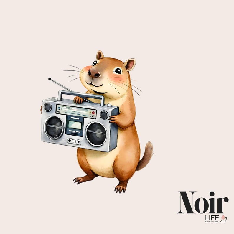 Capybara Clipart PNG Bundle | Cute Capybara Clip Art | Funny Capybara ...