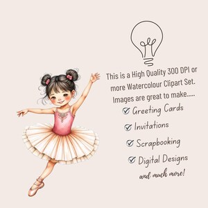 Watercolor Ballerina Clipart Set: Pink Tutu Dance PNG (digital Download ...