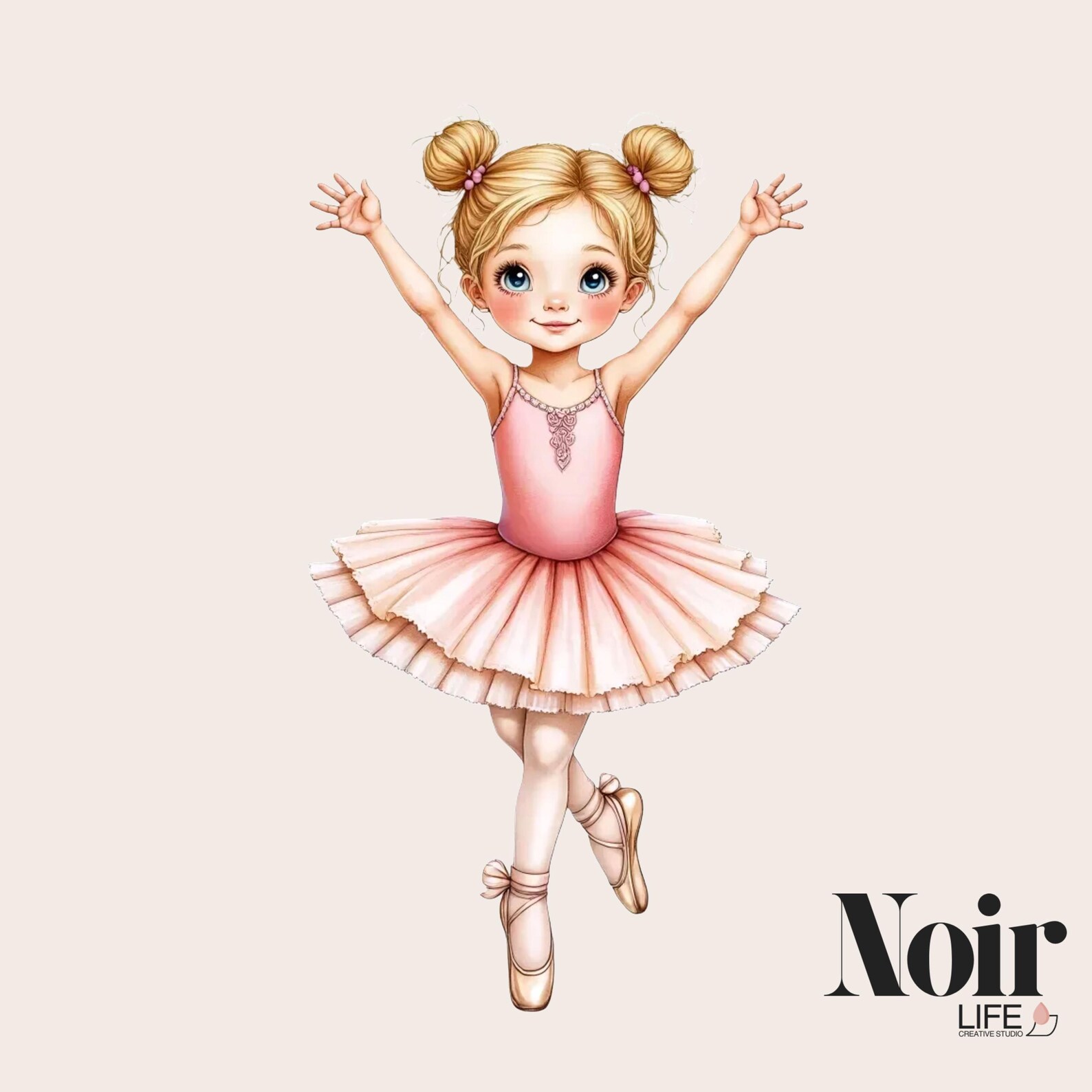 Watercolor Ballerina Clipart Set: Pink Tutu Dance PNG (digital Download ...