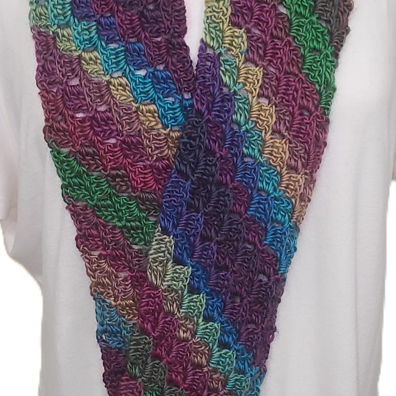 Multi Colored Scarf Acrylic - Etsy