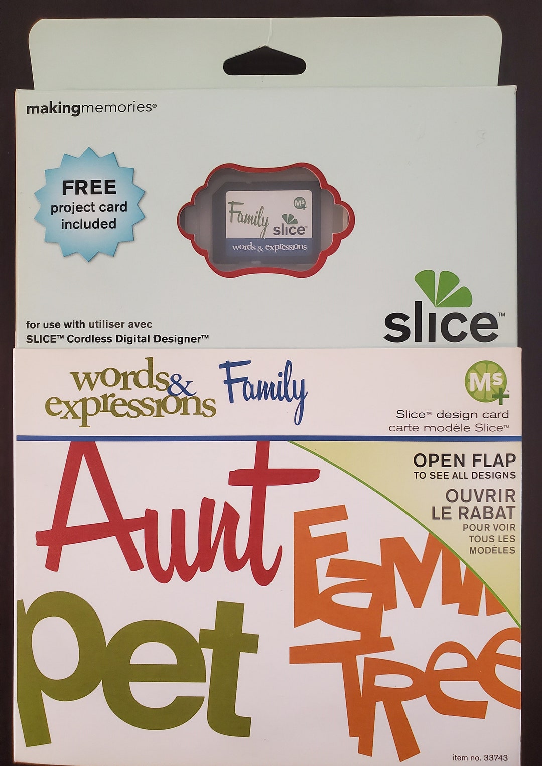 Making Memories Slice Design Card Words & Expressions Family - Etsy