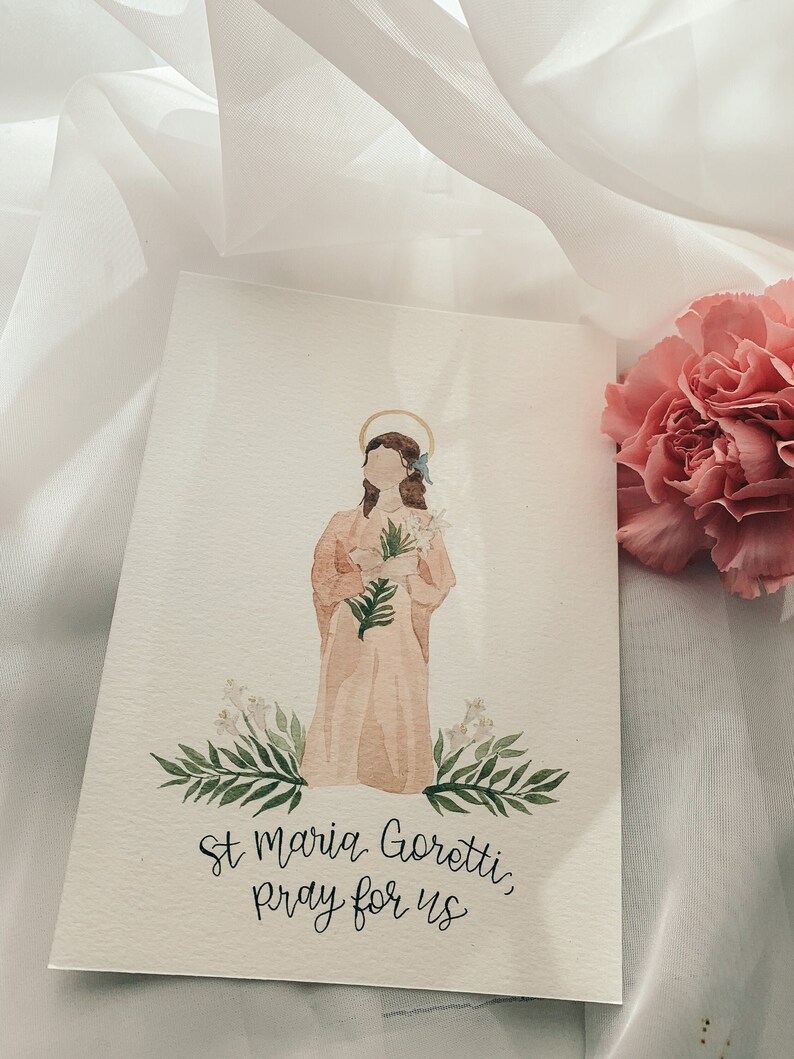 St Maria Goretti Original Watercolor Painting - Etsy