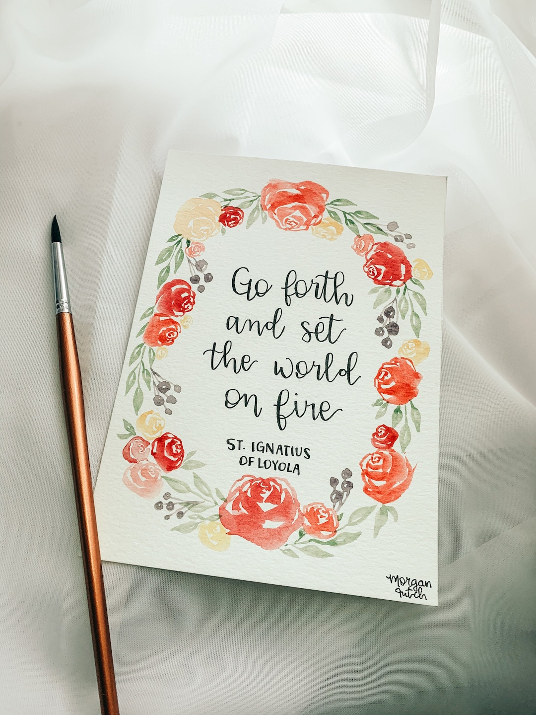 Go Forth and Set the World on Fire Original Watercolor Painting - Etsy