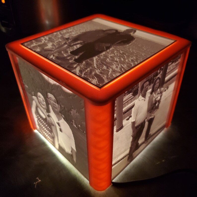 8x8 Large Customizable Beautiful Lithophane Box W/ Light and - Etsy