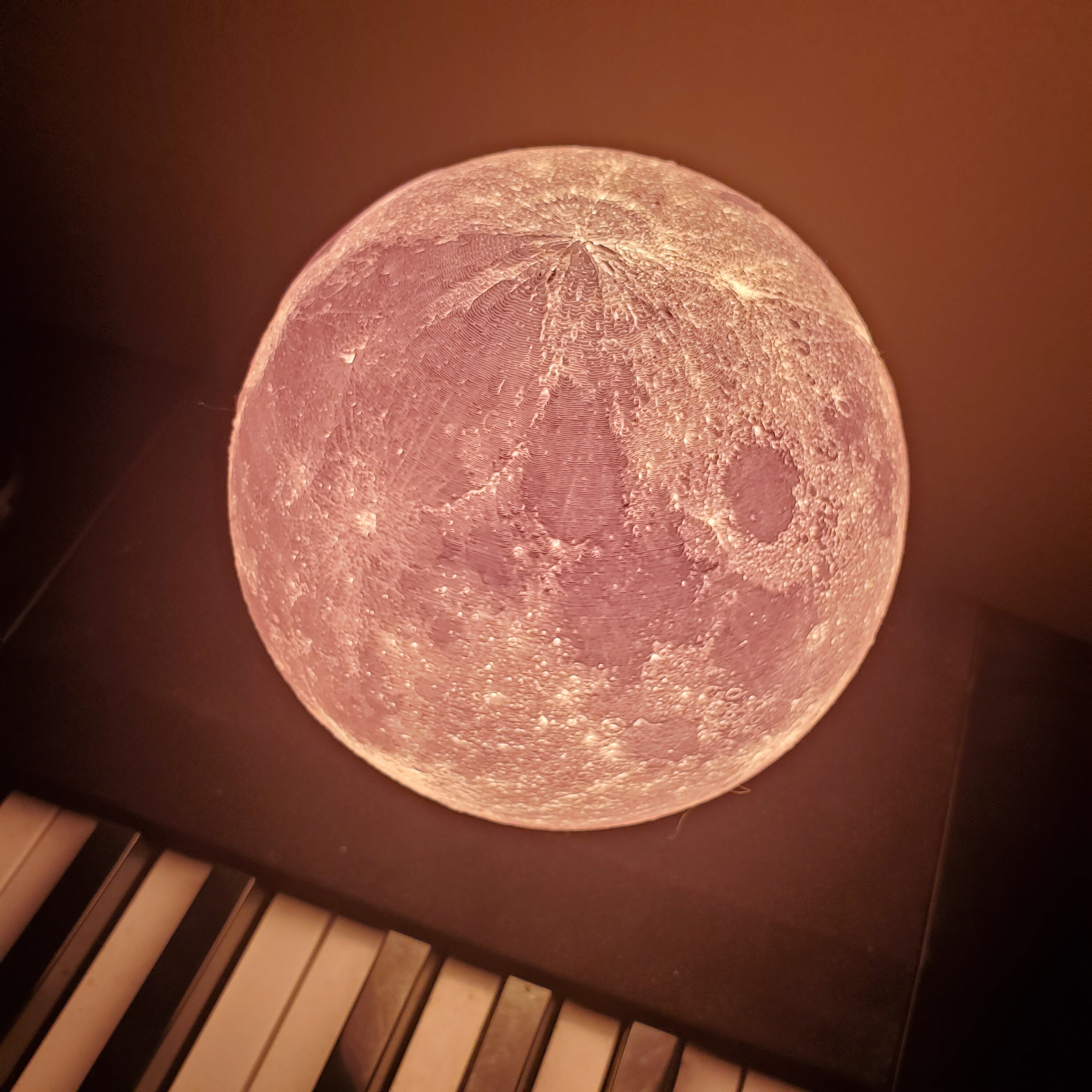 6x6 5k Moon Custom lithophane lamp w/ Bulb and lightSwitch | Etsy