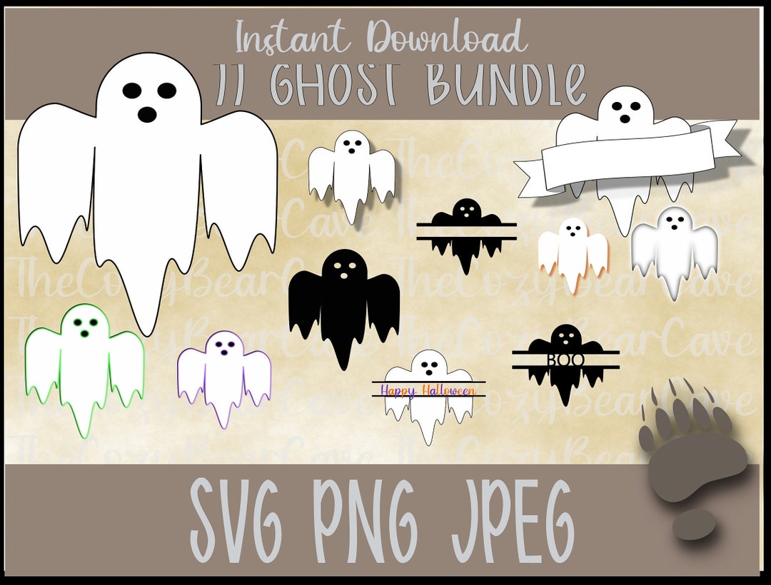 11 Digital Ghost Design Bundle - Etsy