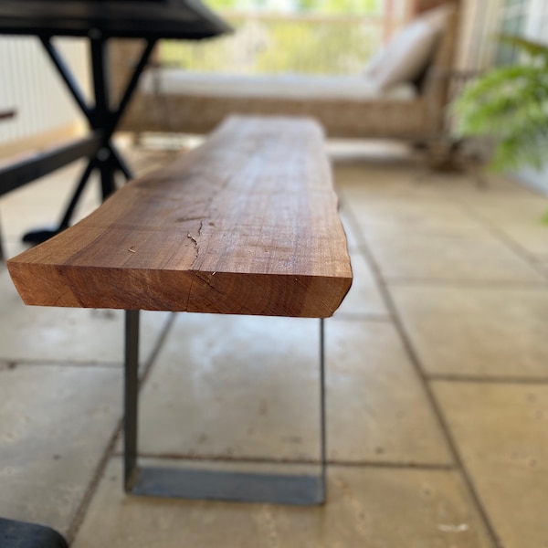Live Edge Bench - Etsy