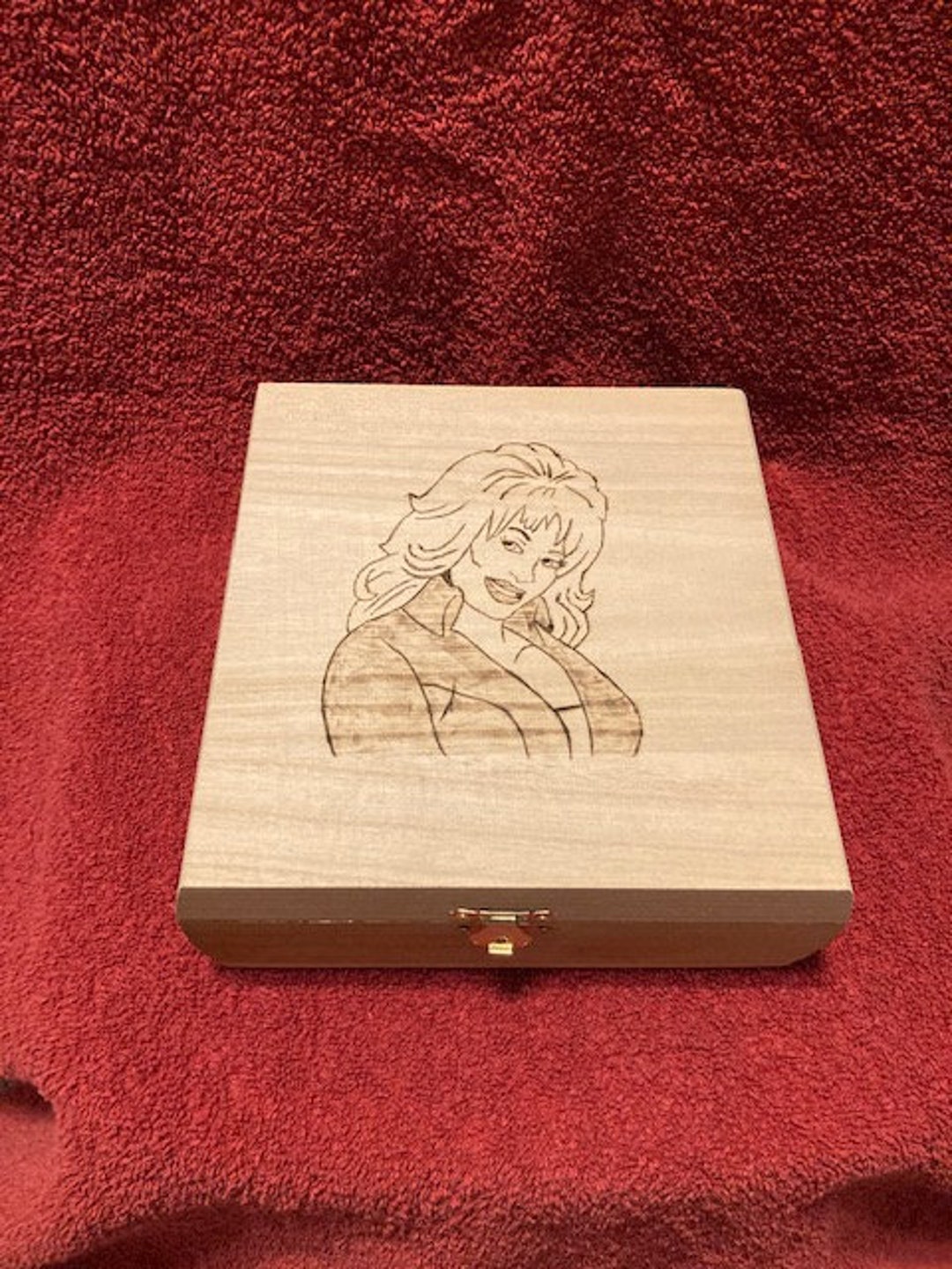 Country Music Singer Wood Burned Jewelry Box, Country Artist Wood ...