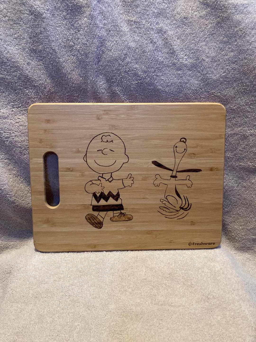 Charlie Brown Cutting Board, Snoopy Wood Burned Serving Board, Cartoon ...