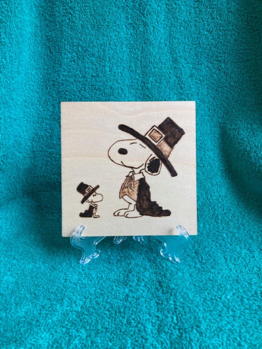 Cartoon Wood Burned Thanksgiving Plaque Cartoon Characters - Etsy