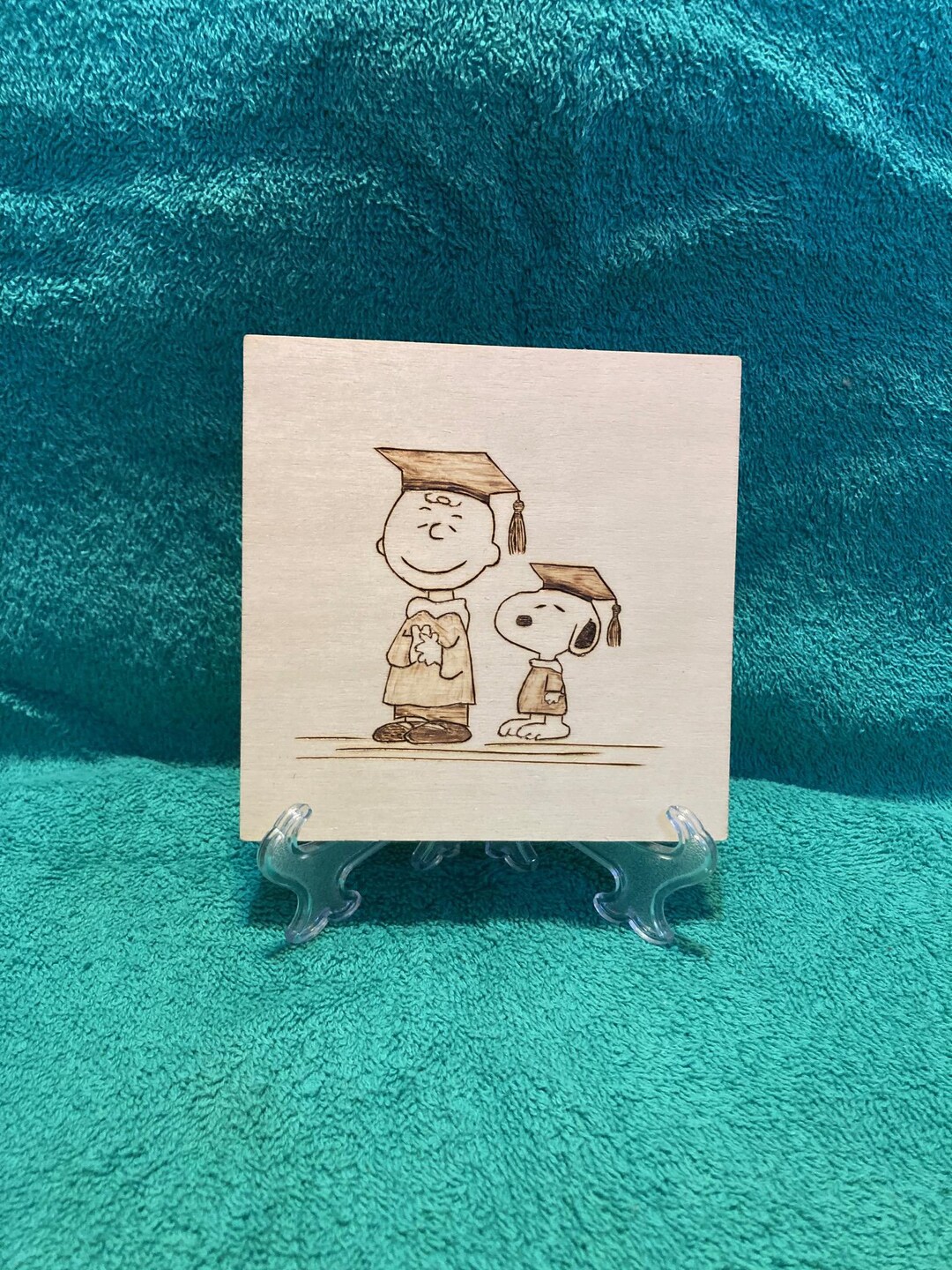 Cartoon Graduation Plaque, Comic Strip Graduation Sign, Wood Burned ...