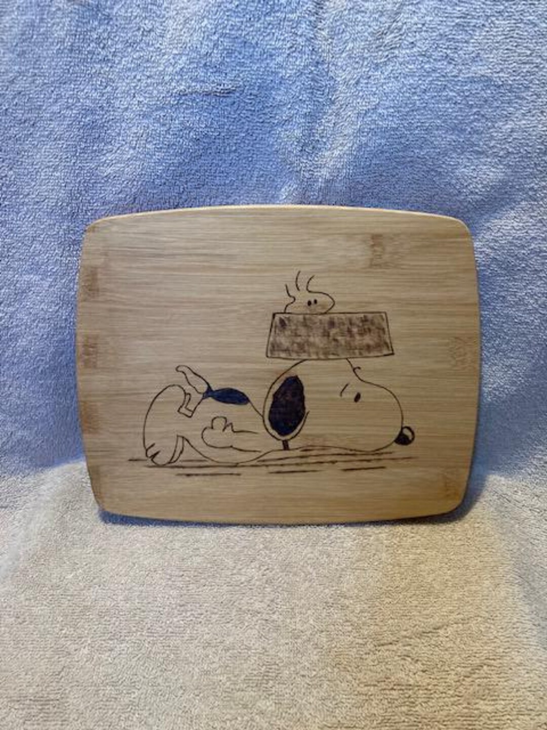 Snoopy and Woodstock Wood Burned Cutting Board, Snoopy Wood Cheese ...