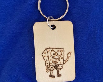 Sponge Bob Keychain - Etsy