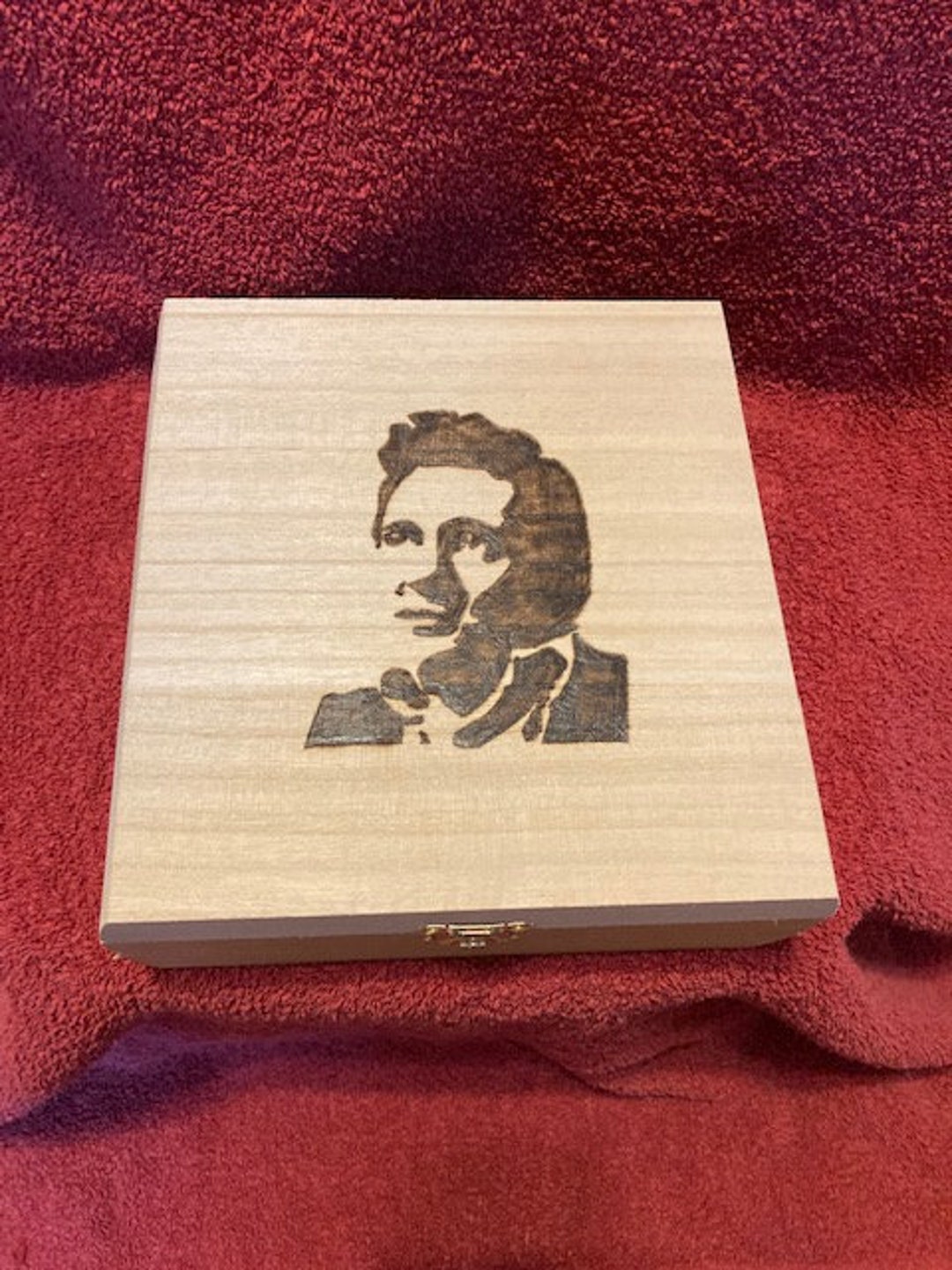 Wood Burned Country Music Icon Jewelry Box, Country Music Keepsake Box ...