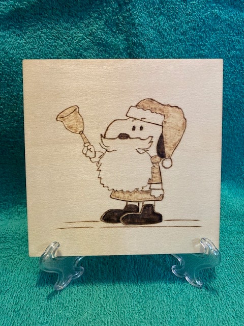Snoopy Santa Wood Burned Plaque, Snoopy Santa Wood Sign, Snoopy Holiday ...