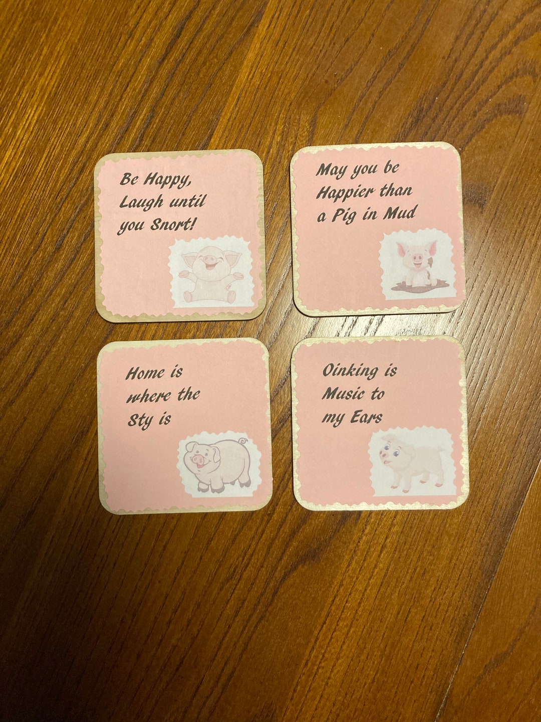 Pig Magnet Set Pig Gifts Wooden Pig Magnets Pig - Etsy