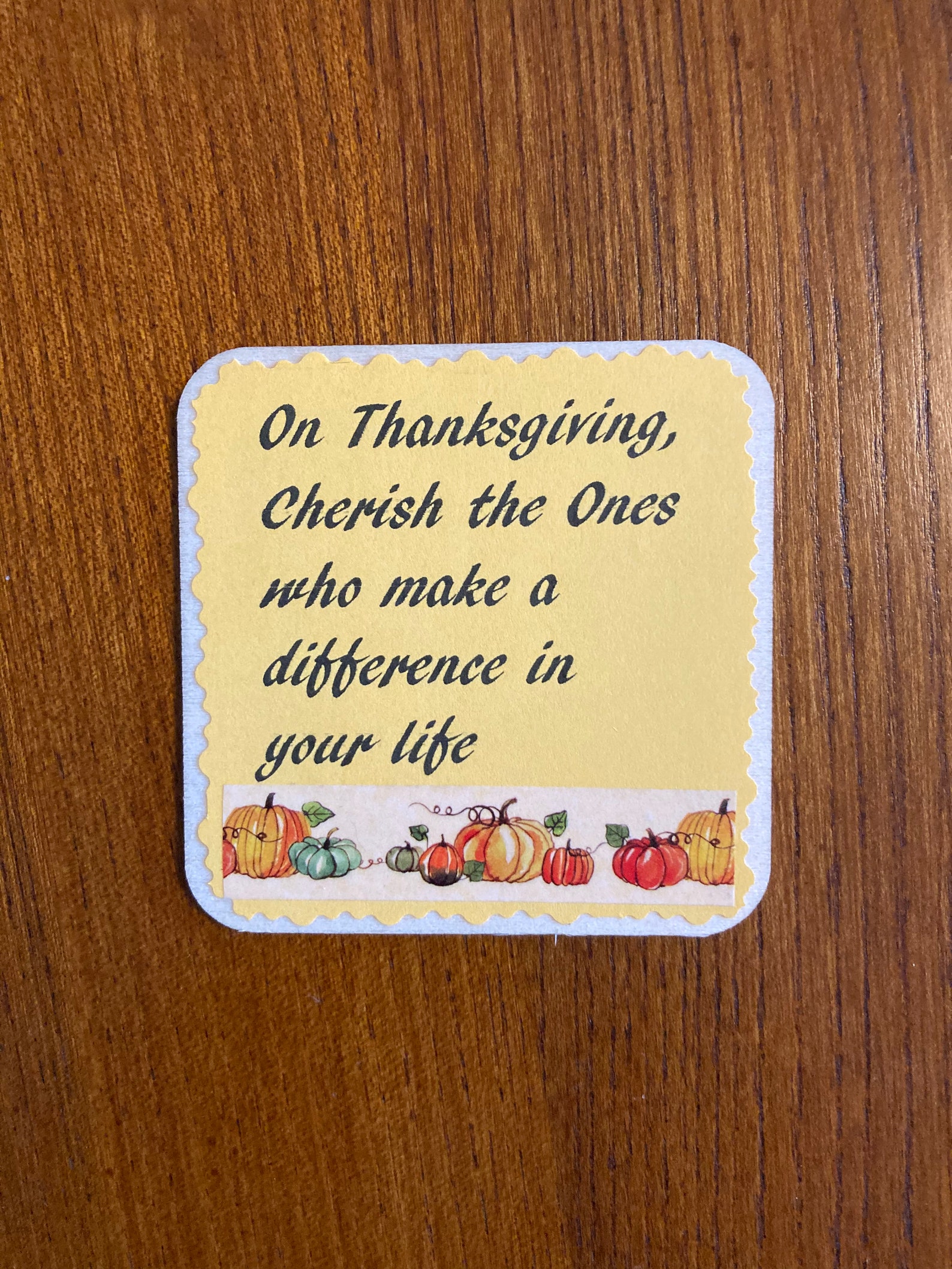 Thanksgiving Quote Magnet Set, Wooden Thanksgiving Magnets ...