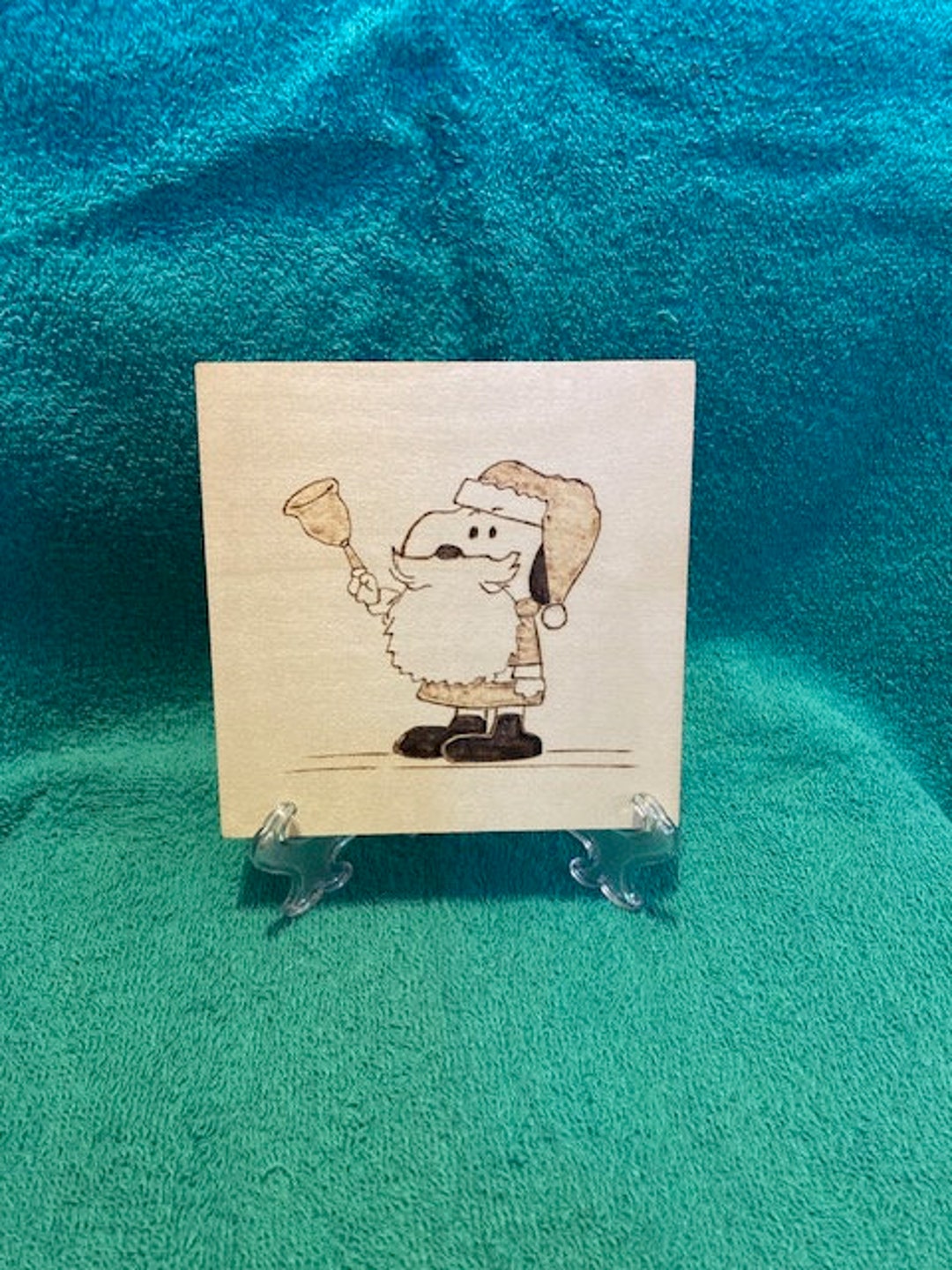 Snoopy Santa Wood Burned Plaque, Snoopy Santa Wood Sign, Snoopy Holiday ...