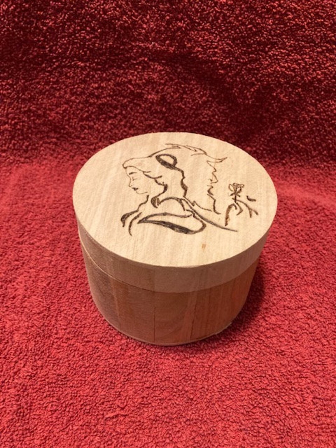 Wood Burned Movie Characters Jewelry Box, Wood Burned Animated ...