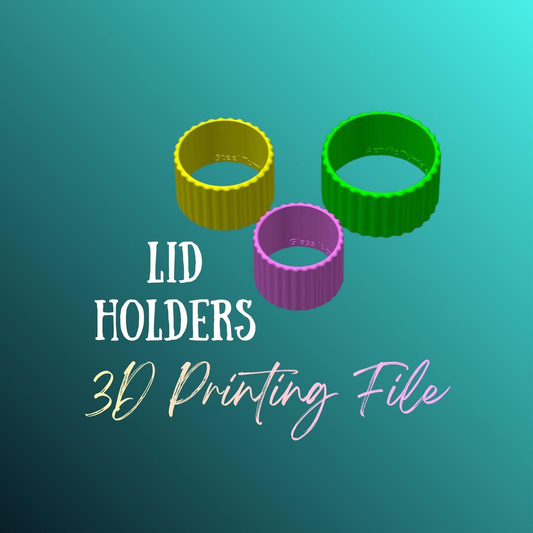 DIGITAL FILE - Tumbler Lid Decorating Holders (set of 3) File - 3D ...