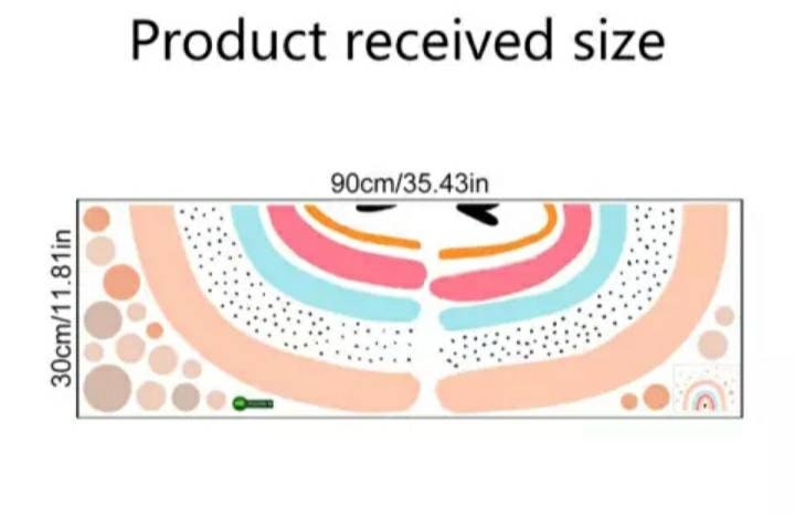 Pink Rainbow Wall Sticker/polka Dot and Heart Pastel Rainbow - Etsy UK