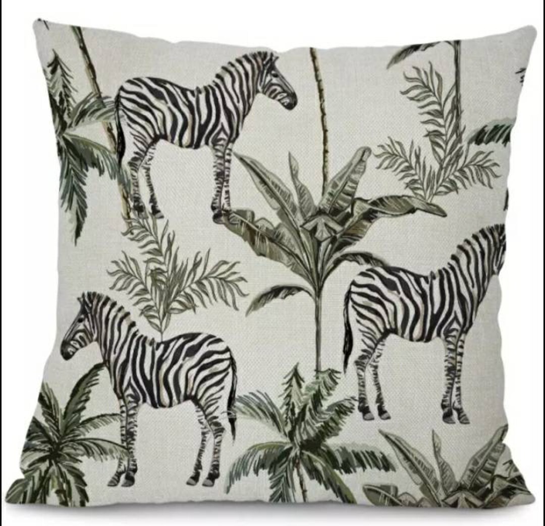 Zebra Cushion Cover/animal Print Decorative Cushion Cover/home - Etsy