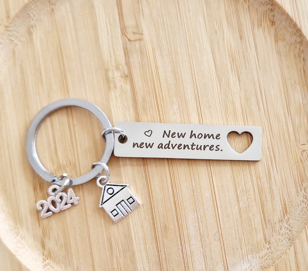 Silver New Home New Adventures 2024 Keyring New Home/first Home/house ...