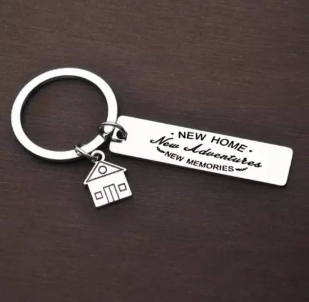 New Home New Adventures Keyring/new Homeowner/first Home/house Warming ...
