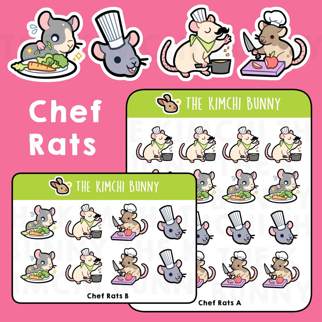 Chef Rat Sticker Sheets - Etsy