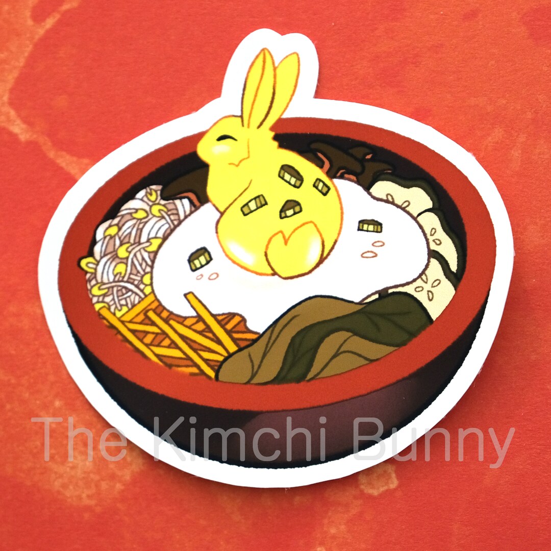 Bibimbap Bunny Sticker - Etsy