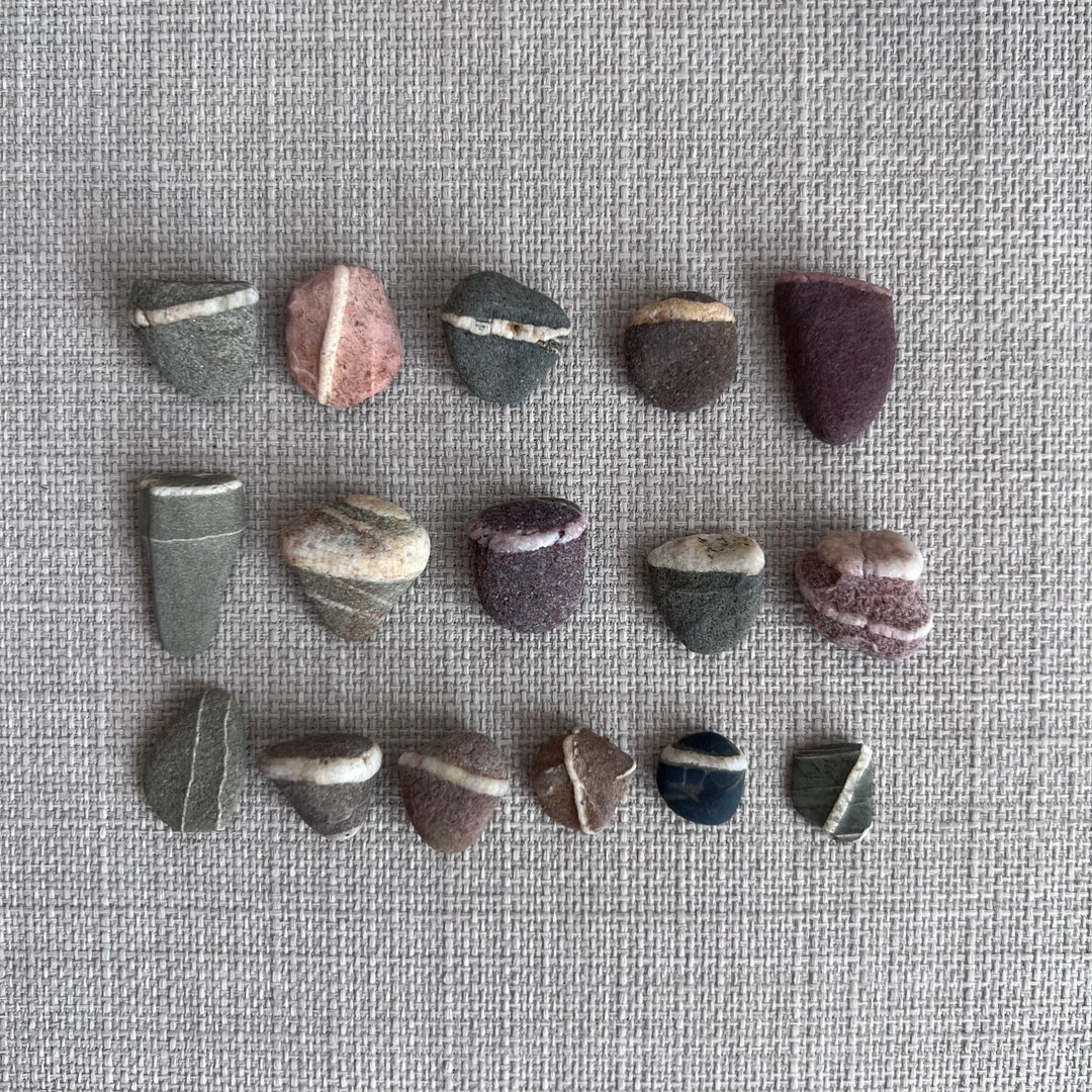 Wishing Stones Bulk of 16 Striped Rocks, Yoga Students Gifts ...