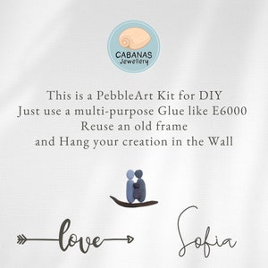 Set of 5 Pebble Angels for DIY, Guardian Angel Pebble Picture, Family ...