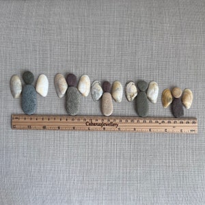 Set of 5 Pebble Angels for DIY, Guardian Angel Pebble Picture, Family ...