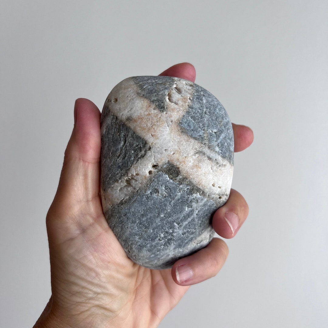 Rare and Beautiful Cross Wishing Stone, One of a Kind Rock, Good Luck ...