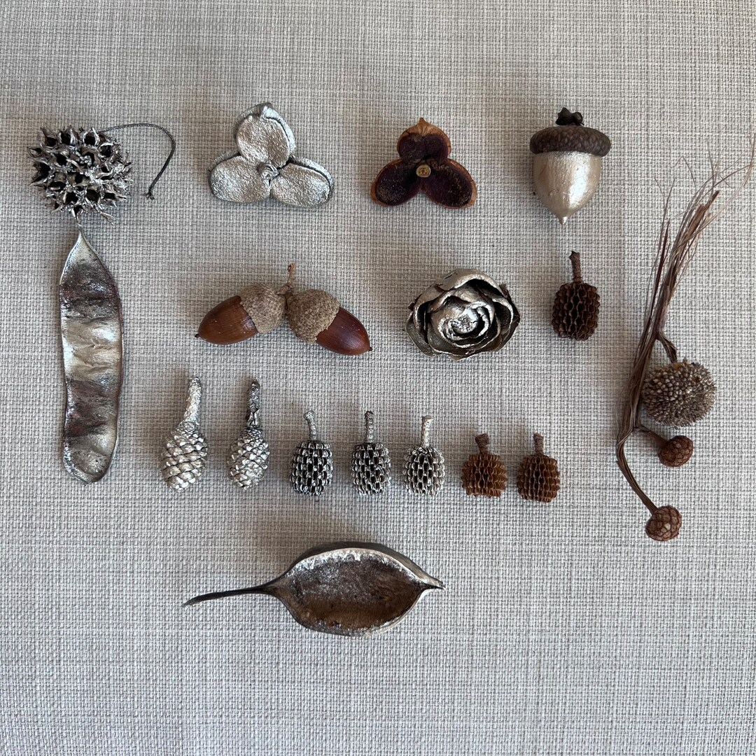 Gilded Autumn Decor Pods: DIY Christmas Wreath Craft Supply - Etsy