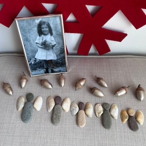 Set of 5 Pebble Angels for DIY, Guardian Angel Pebble Picture, Family ...