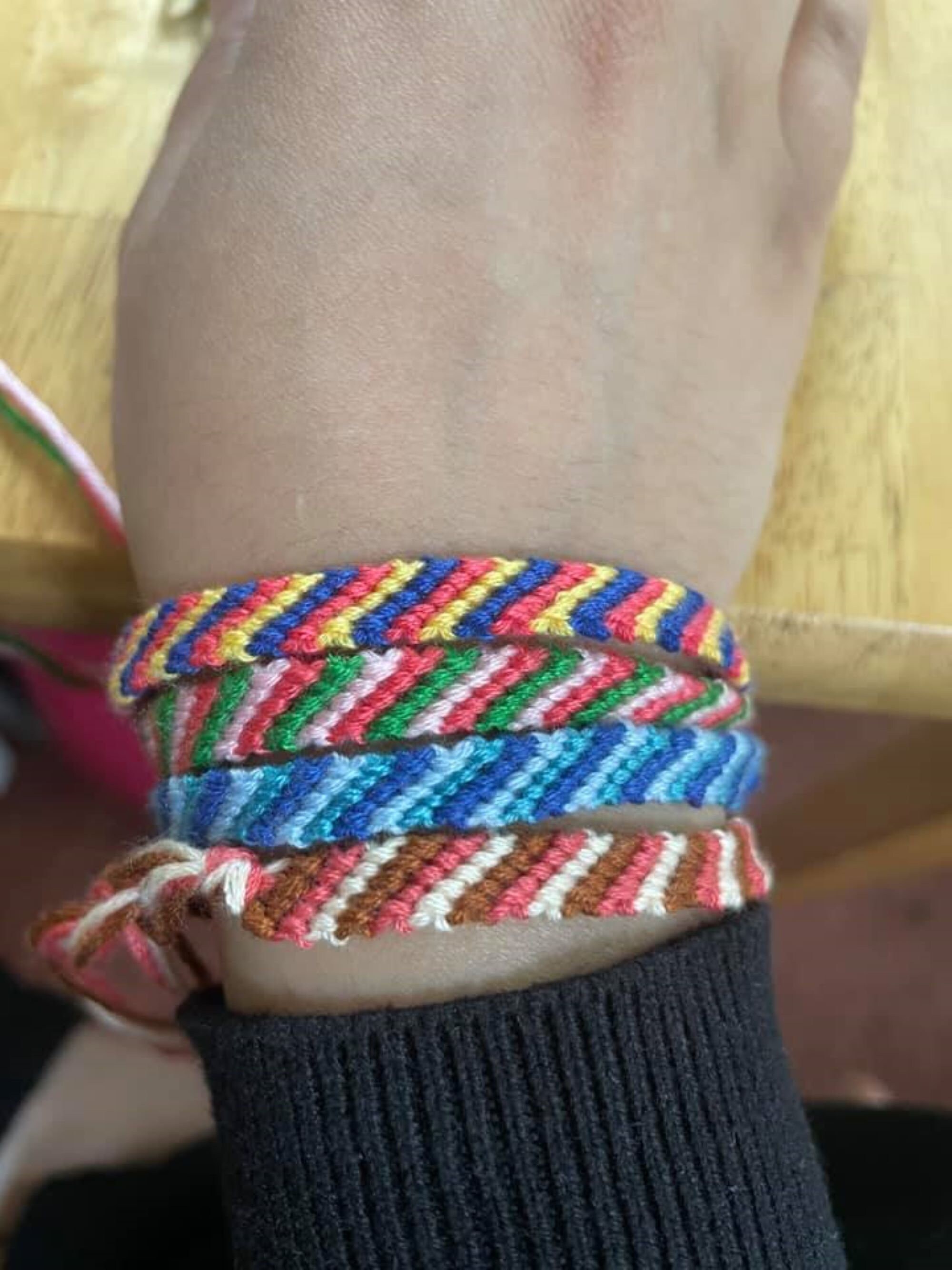 Handmade Candy Stripe Friendship Bracelets - Etsy UK