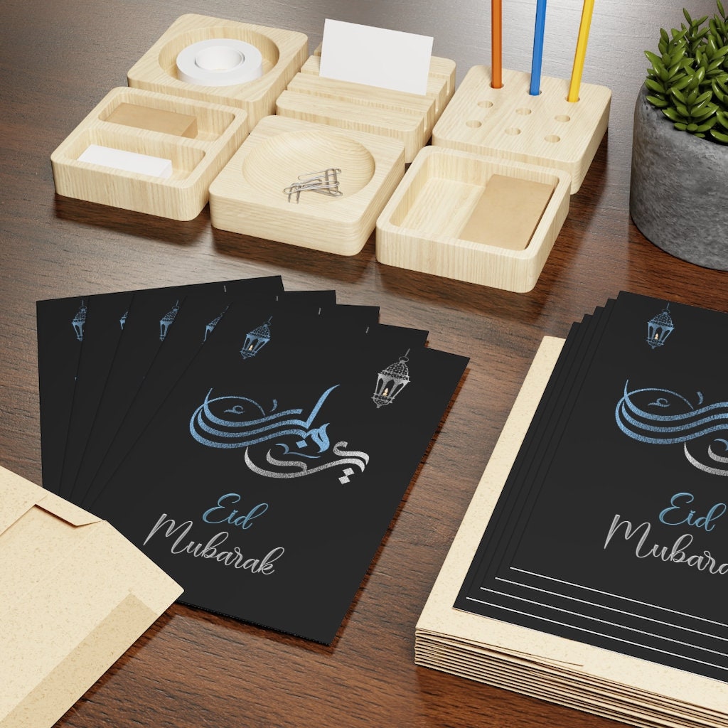 Eid Mubarak | Greeting Cards | 1 or 10 Pieces | Blank Inside | Eid ...