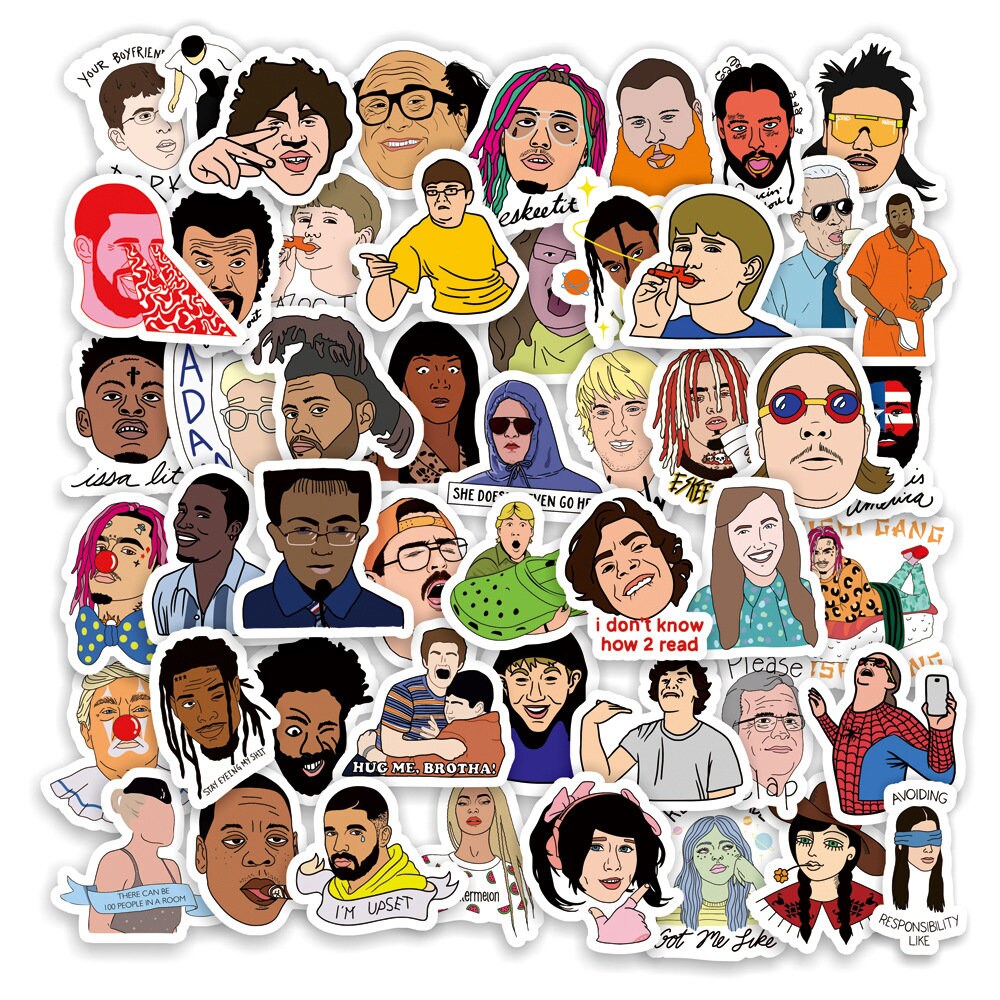 Meme Sticker Packs 50pcs Vinyl Sticker for Iphonelaptop | Etsy