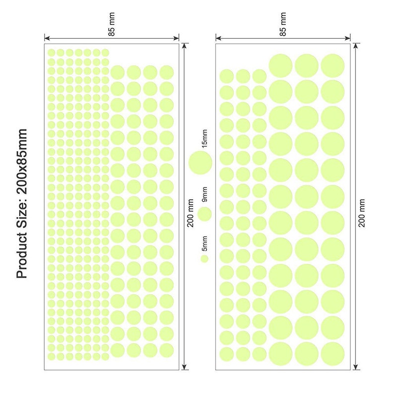 Moon Sticker Pack Aesthetic Glow in the Dark Stars Wall | Etsy