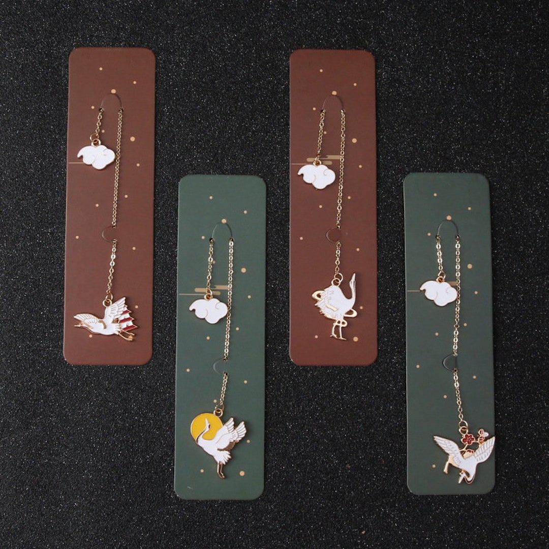 Stamped Bookmarks / Bookmarks Personalized / Crowned Crane - Etsy