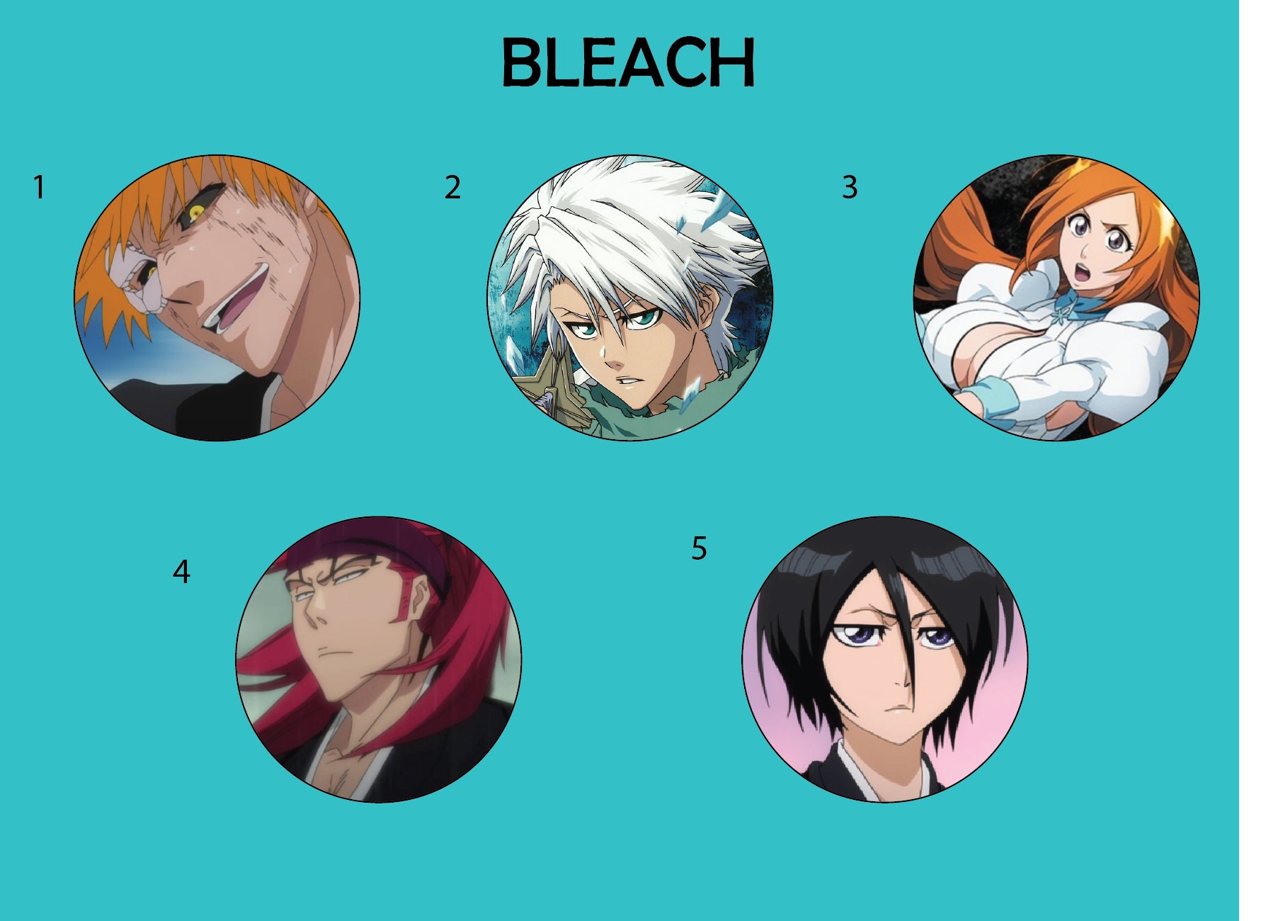 NEW Anime Pin back Buttons 1 3/4' - Etsy.de