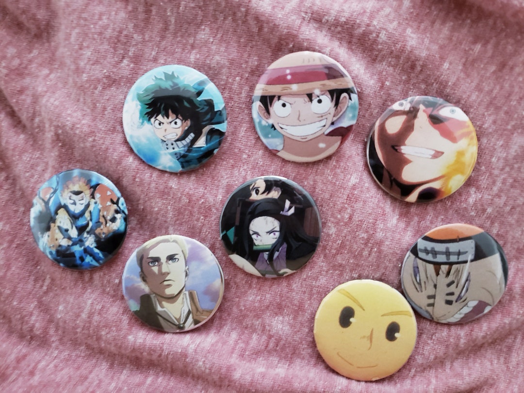NEW Anime Pin Back Buttons 1" 3/4' - Etsy