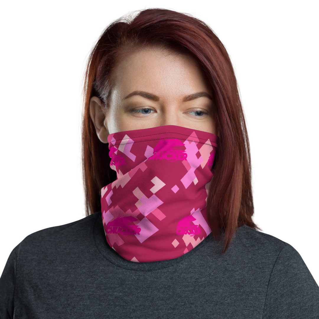 Fly Fishing Face Shield Pink Camo Chucker Neck Gaiter Women's Fishing ...