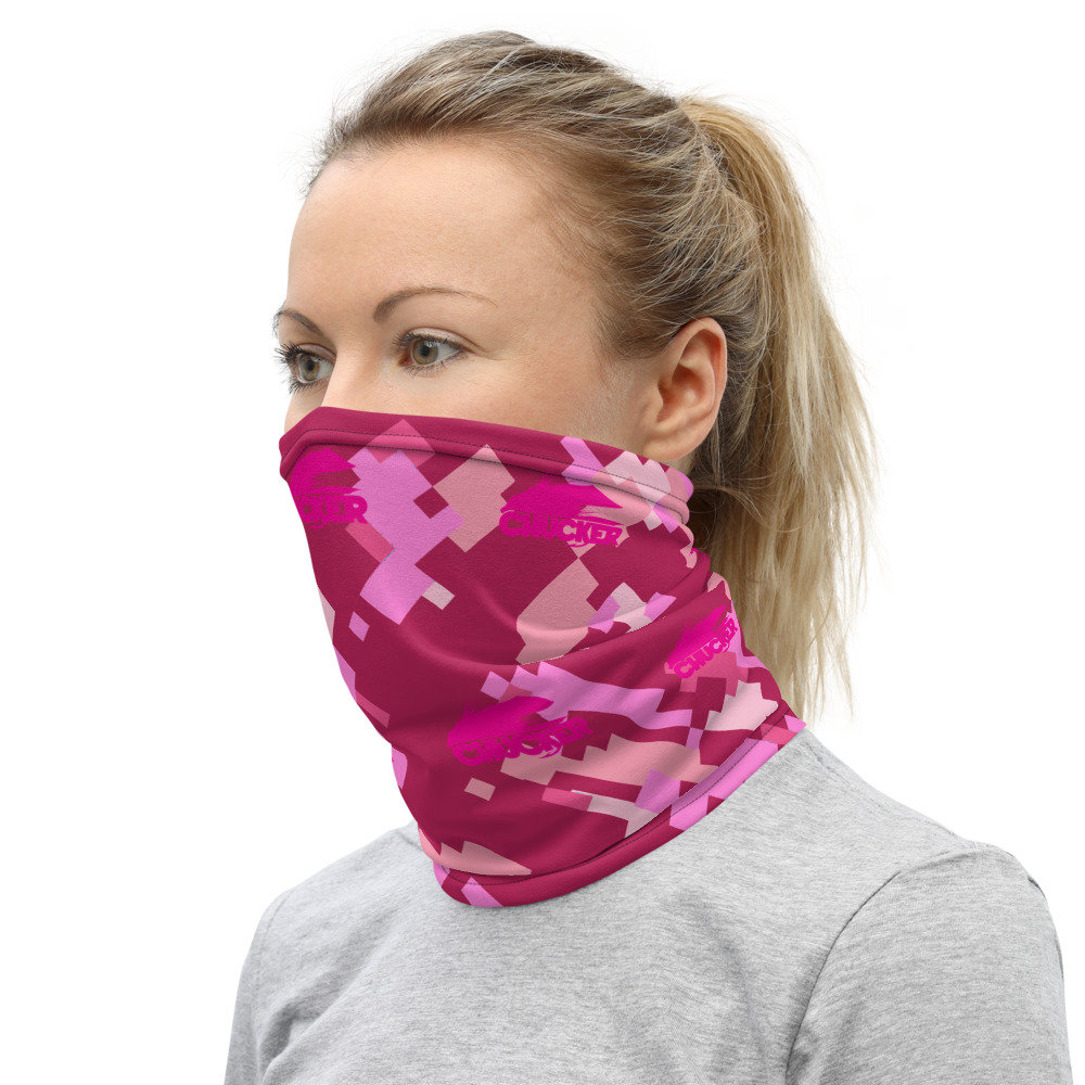 Fly Fishing Face Shield Pink Camo Chucker Neck Gaiter Women's Fishing ...