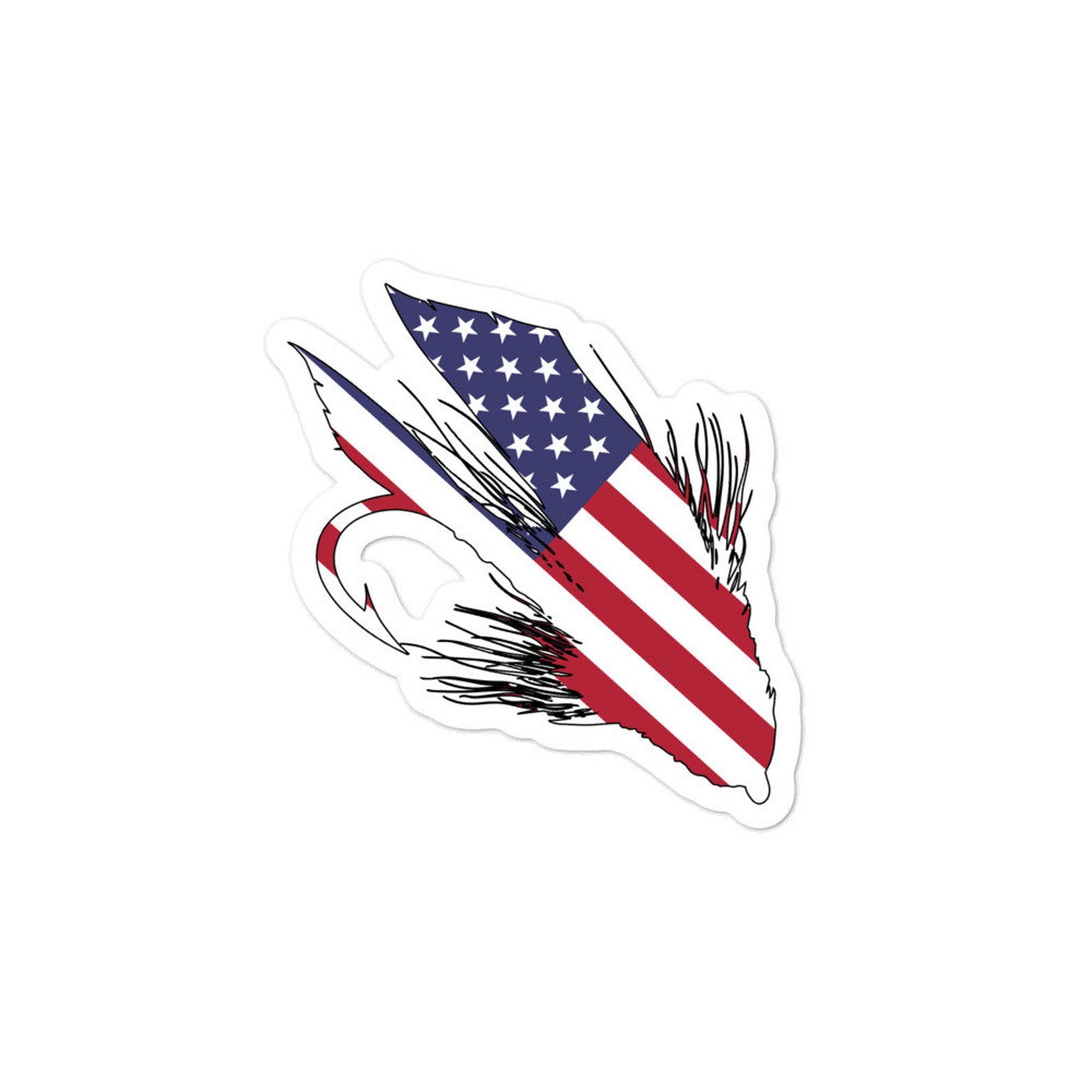 Fly Fishing Sticker - Stars & Stripes Muddler Sticker - Fly Tying ...