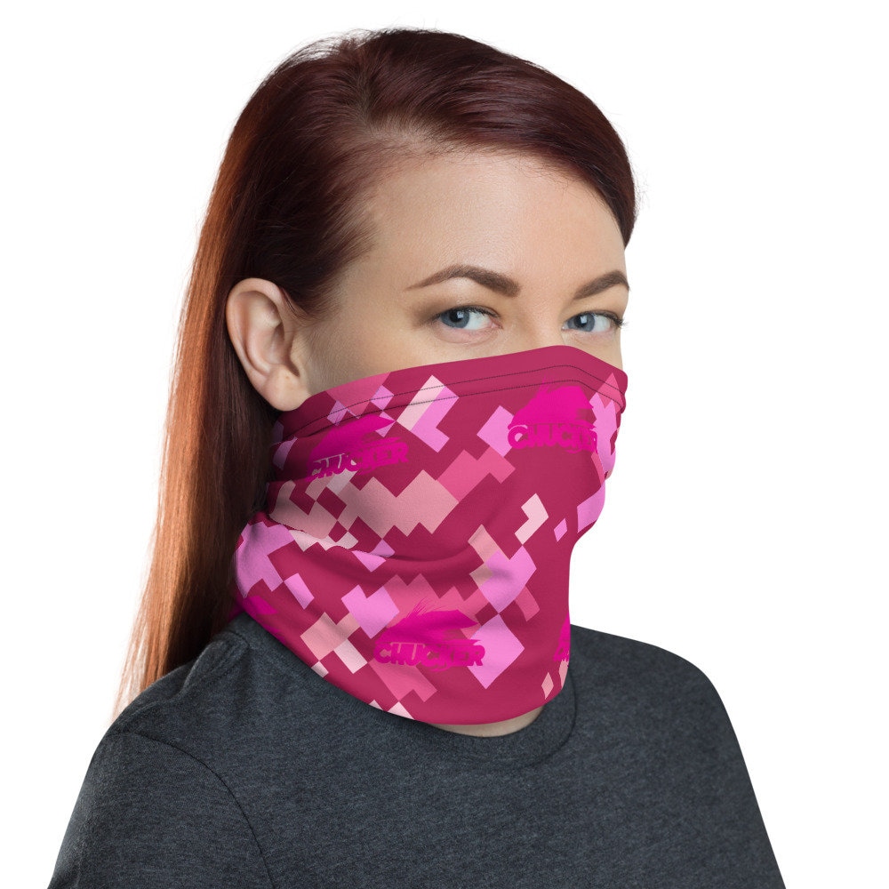 Fly Fishing Face Shield Pink Camo Chucker Neck Gaiter Women's Fishing ...