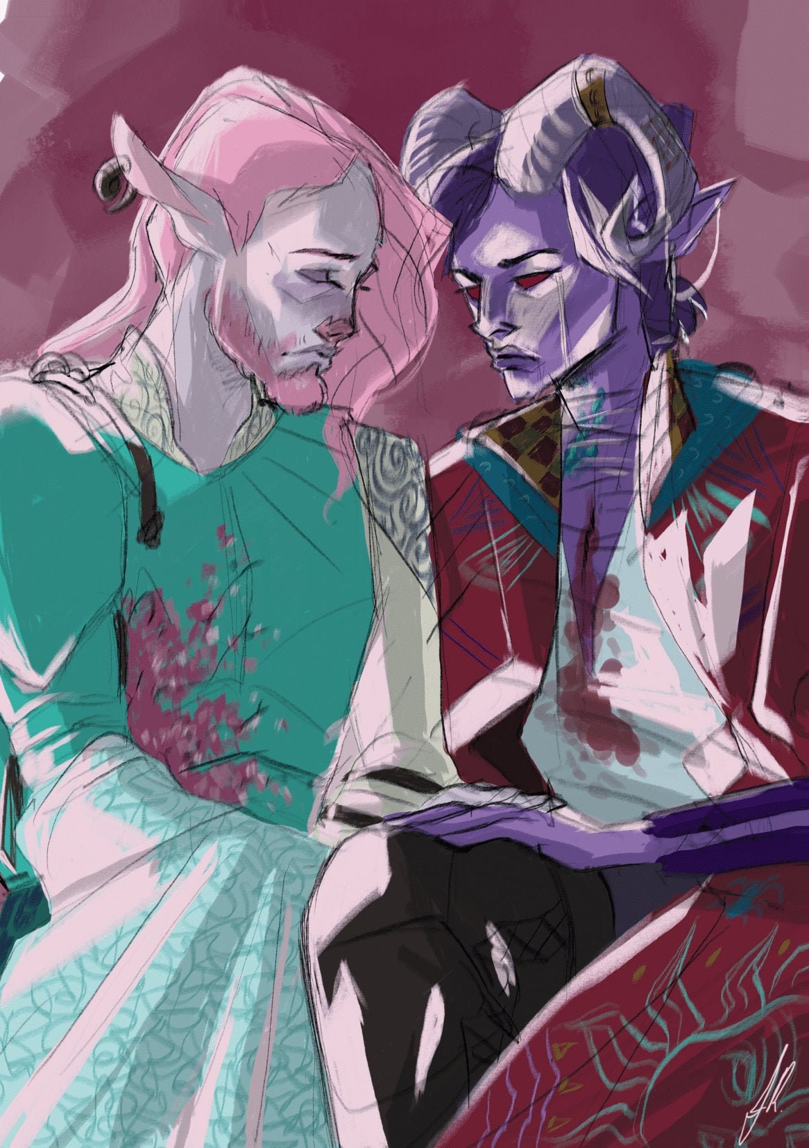 Molly and Caduceus - Critical Role - Art Print - Etsy UK